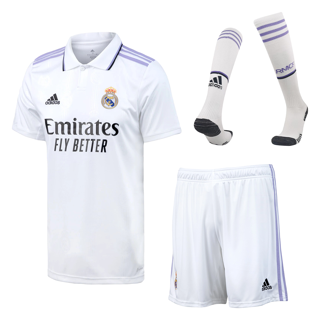 Men's Real Madrid Home Jersey Full Kit 2022/23 - Fans Version