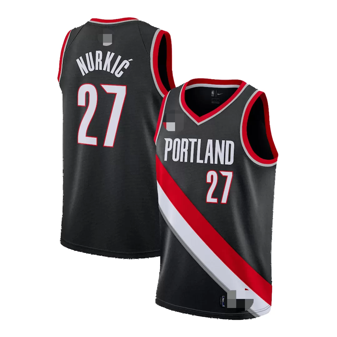 Men's Portland Trail Blazers Damian Lillard #0 Black Swingman Jersey 22 ...