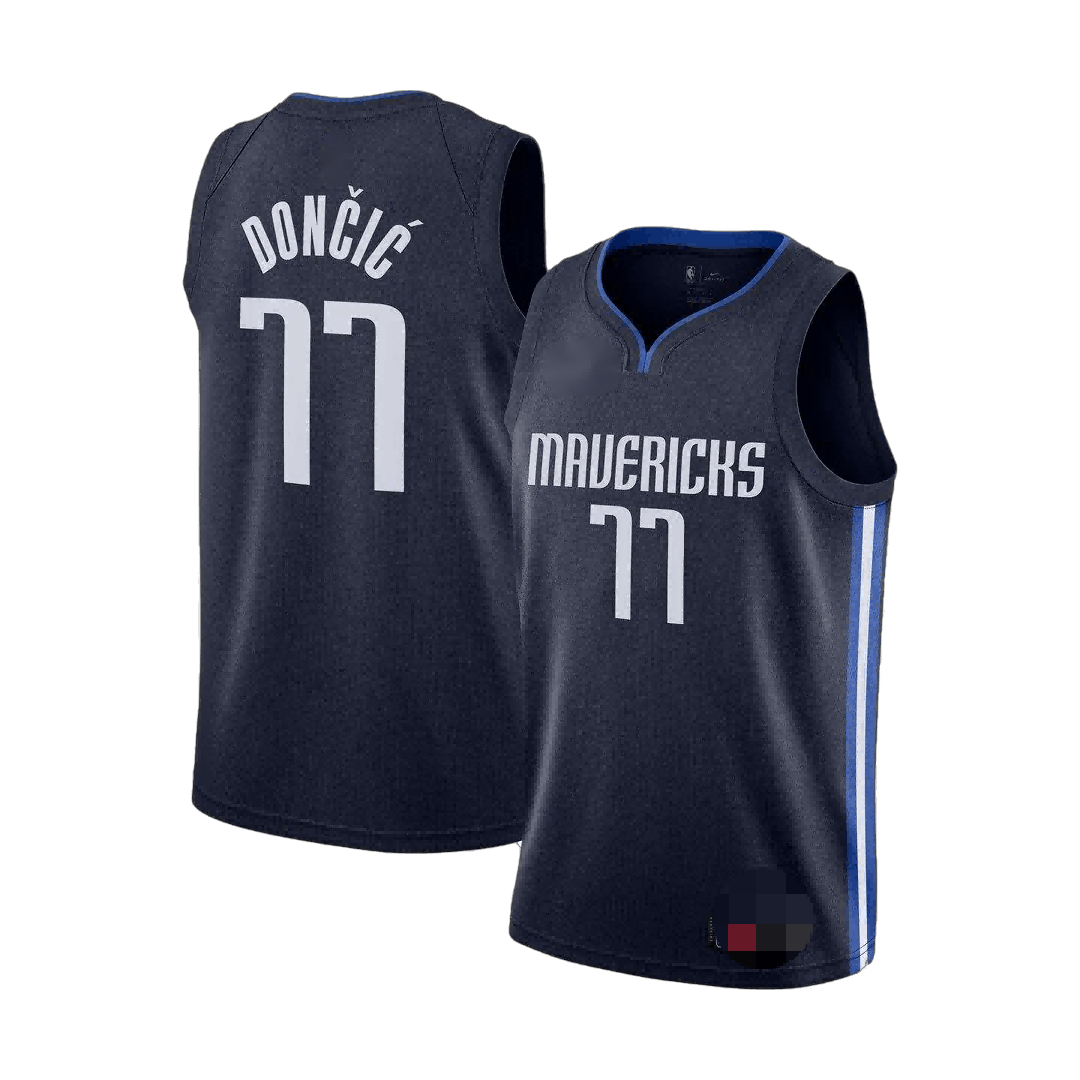 Men's Dallas Mavericks Doncic #77 Navy Swingman Jersey - Statement ...