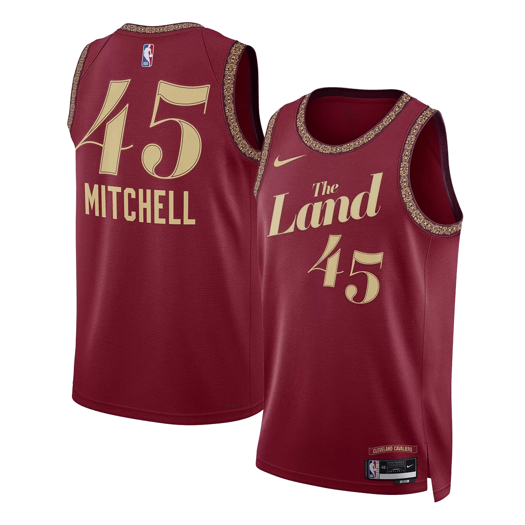 Men's Cleveland Cavaliers MITCHELL #45 Red Swingman Jersey 2023/24 ...