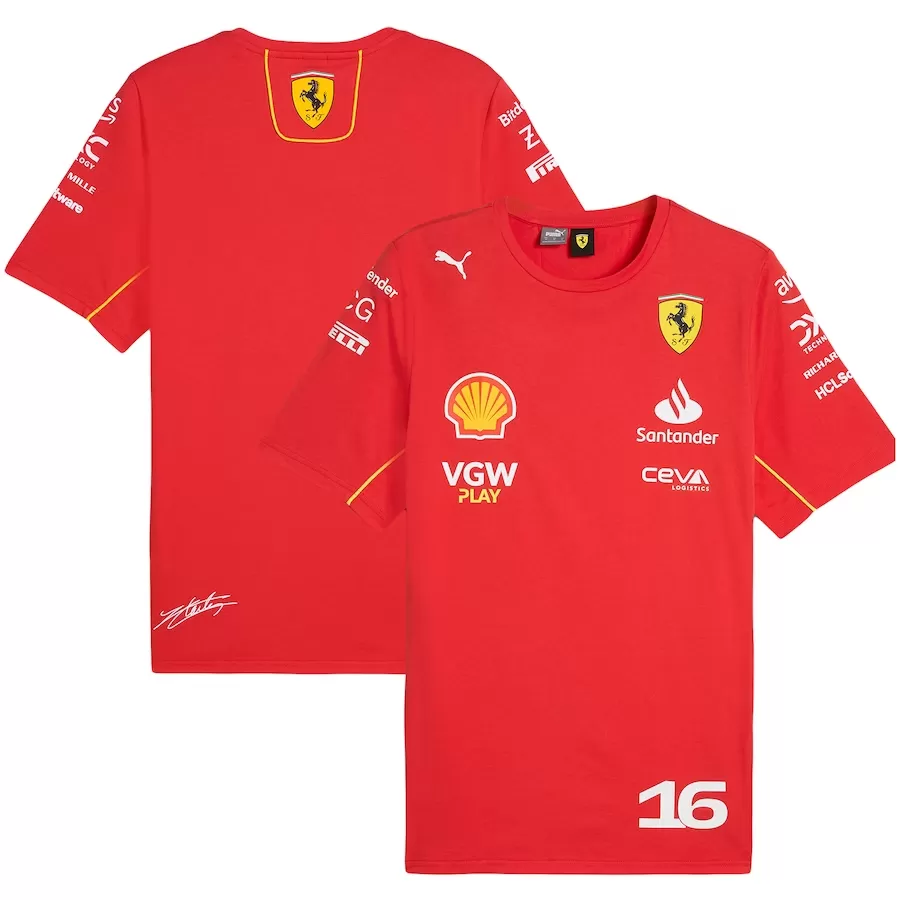 Ferrari F1 Racing Team Charles Leclerc #16 T-Shirt 2024 | TheJerseys